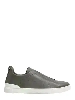 Zegna Triple Stitch Slip-on Sneakers - Green