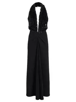 Proenza Schouler Fringed Twisted-detail Dress - Black