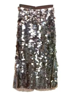 Fabiana Filippi Sequin-embellished Midi Skirt - Brown
