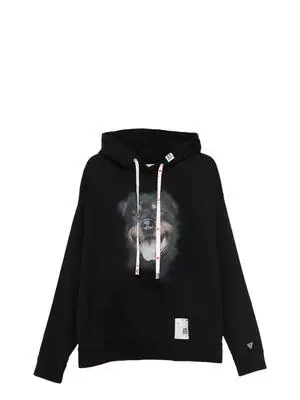 Mihara Yasuhiro Dog-print Hoodie - Black