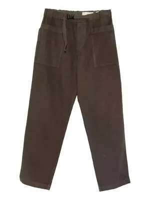 ORIGINAL VINTAGE Patch-pocket Trousers - Brown
