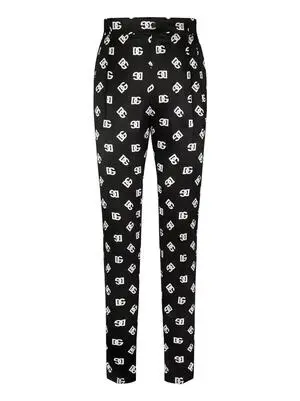 Dolce & Gabbana Logo-print Trousers - Black