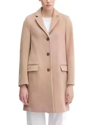 BENETTON Button-fastening Coat - Neutrals