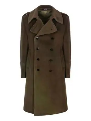 Tagliatore Double-breasted Button Coat - Brown