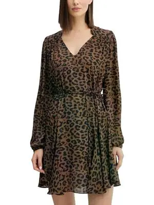 Guess Animal-print Mini Dress - Brown