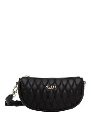 Guess Quilted Cross Body Bag - Black