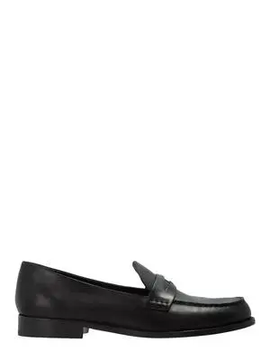 Tory Burch Leather Penny-slot Loafers - Black