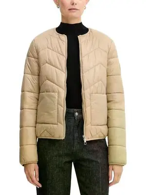 BOSS Chevron-pattern Padded Jacket - Neutrals