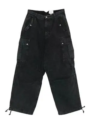 Rhude Cargo Tie-detail Trousers - Black