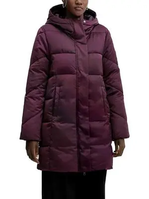BOSS Padded Hooded Jacket - Purple