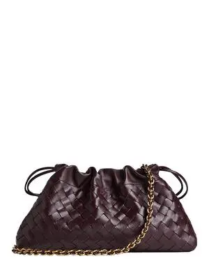 BOTTEGA  VENETA Intrecciato Calfskin Leather Pouch - Dark Barolo