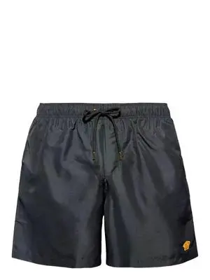 Versace Logo-patch Swim Shorts - Black