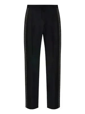 Versace Studded Wool Trousers - Black
