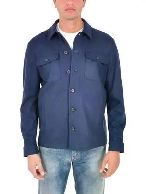DRUMOHR Buttoned Pocket Overshirt - Blue