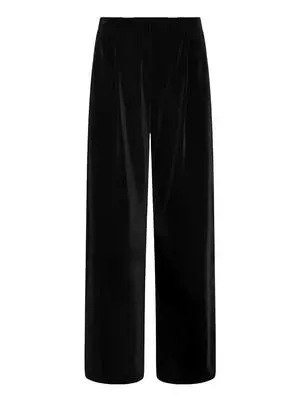 Marella Pleated Wide Leg Trousers - Black