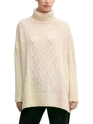 Barbour Cable-knit Roll-neck Sweater - Neutrals