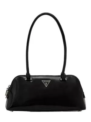 Guess Logo-plaque Shoulder Bag - Black