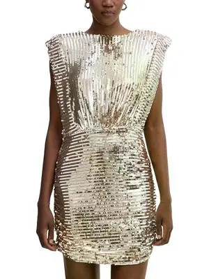 BOSS Sequin-embellished Mini Dress - Gold
