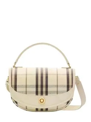 Burberry Highlands Plaid Tote Bag - Neutrals