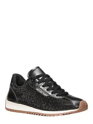Michael Kors Rhodes Embellished Leather Trainer Black