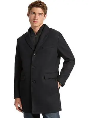 Michael Kors Wool Blend Coat - Blue