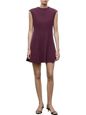 Mango Seam Mini Dress - Burgundy