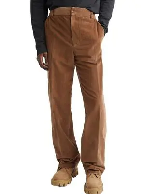 Moncler Corduroy Straight-leg Trousers - Brown