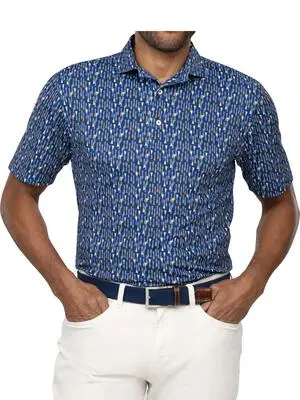 TURTLESON Drew Performance Polo - Navy/coconut