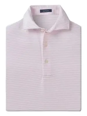 TURTLESON Dylan Stripe Performance Polo Retro Pink