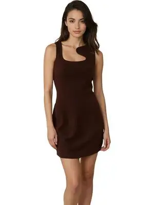 AKALIA Mini Sleeveless Dress - Brown