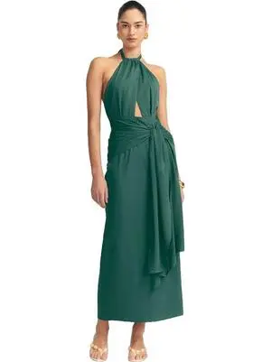 ST MRLO Nessie Midi Dress - Forest Green