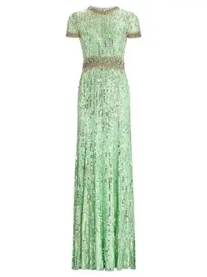 Jenny Packham Celeste Maxi Gown - Mint Julep