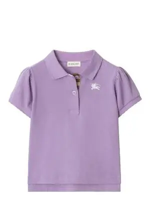 Burberry Cotton Piqué Polo Shirt - Lilac Purple