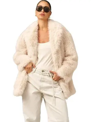 GOTTEX BEACH LIFE Faux Fur Coat - Ivory
