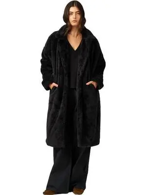 GOTTEX BEACH LIFE Long Fleece Lounge Coat - Black