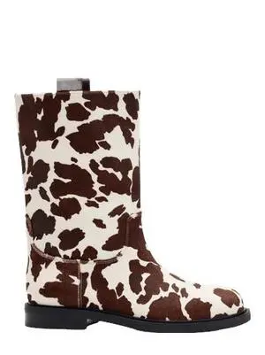 MARC NOLAN Blair Mid-calf Riding Boots - Spotted Cow