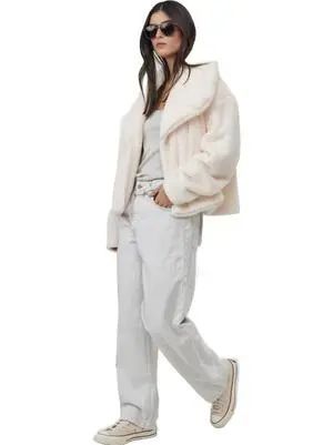 GOTTEX BEACH LIFE Button-Up Fleece Coat Ivory