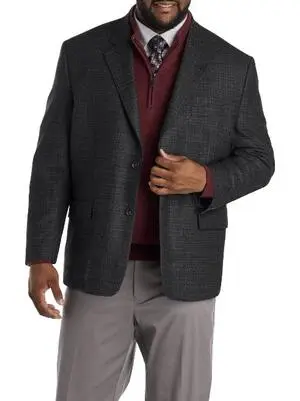 OAK HILL PREMIUM BY DXL Textured Sport Coat - Black