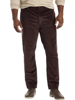 TRUE NATION BY DXL Big & Tall Comfort Corduroy Pants - Seal Brown