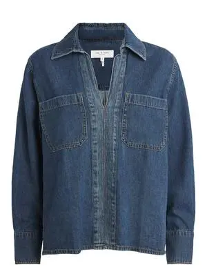 Rag & Bone Channing Denim Top - Blue