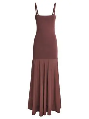 ST. AGNI Sheer-Hem Maxi Dress