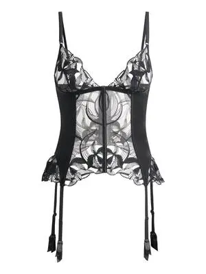 Kiki De Montparnasse Lace Eclore Corset Bustier - Black