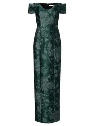 EMILIA WICKSTEAD Aislinn Floral Cloqué Gown - Green