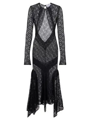 Attico Floral Lace Cocktail Dress - Black