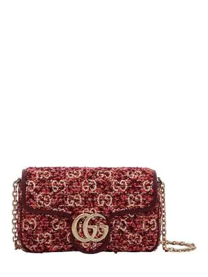 Gucci Gg Marmont Mini Tweed Shoulder Bag - Multicoloured