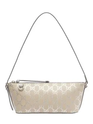 Gucci Gg Emblem Small Shoulder Bag - Beige
