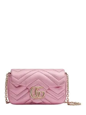 Gucci Gg Marmont Mini Shoulder Bag - Pink