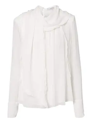 Dorothee Schumacher Sheer Twist Georgette Blouse - White