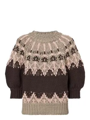 Altuzarra ALTUZARRA Marty Fair Isle Cotton Sweater Multicoloured