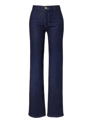 FRAME High-rise Straight Leg Jeans - Blue